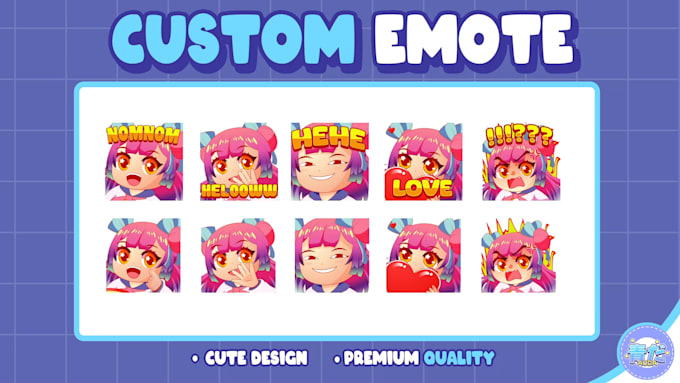 Do animated chibi gif,emote for twitch, youtube, discord by Aodaart ...