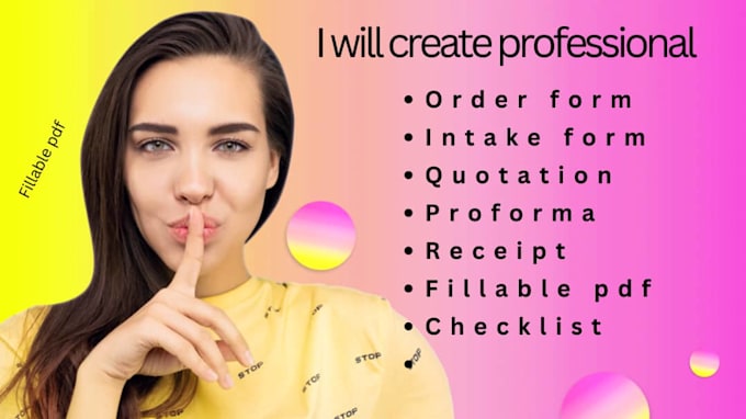 Create order form, invoice, fillable pdf, intake form, proforma ...