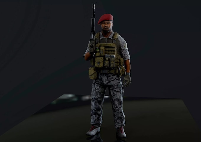 Texture human 3d character, polycount 3d modular, ue4 5 rigging, game uv mapping by Haminatsh ...