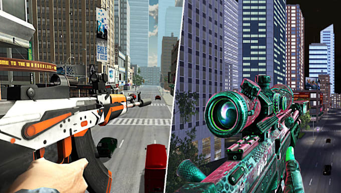 Build real action first person arena shooter video game,tps fps unity ...