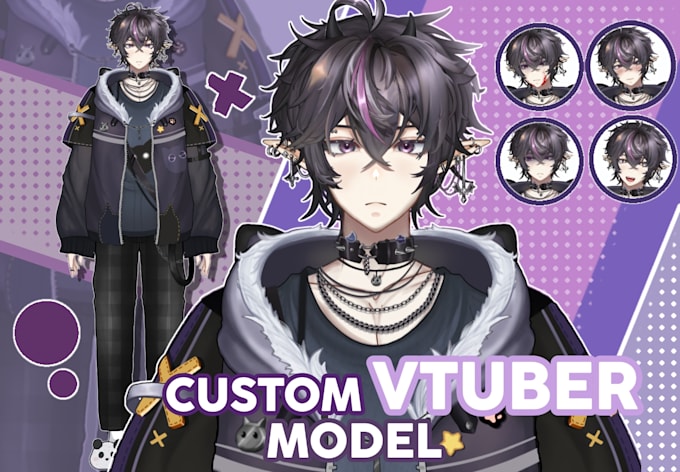 Create a vtuber model for cheap plus emotes by Yourlovelymadii | Fiverr