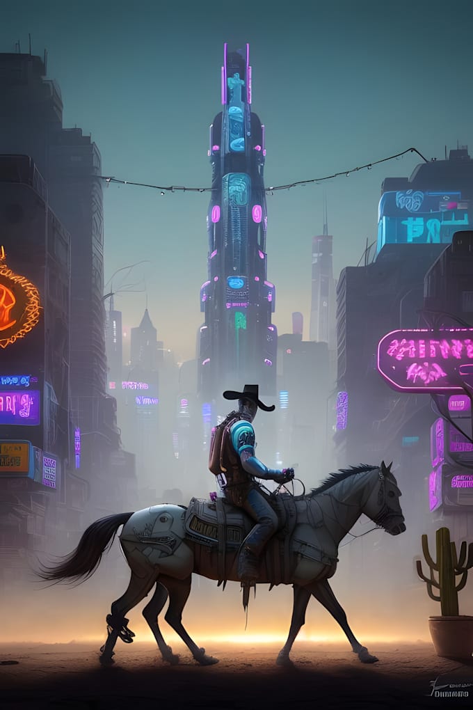 Cyberpunk cowboys designs high quality png by Felix_schmidt06 | Fiverr