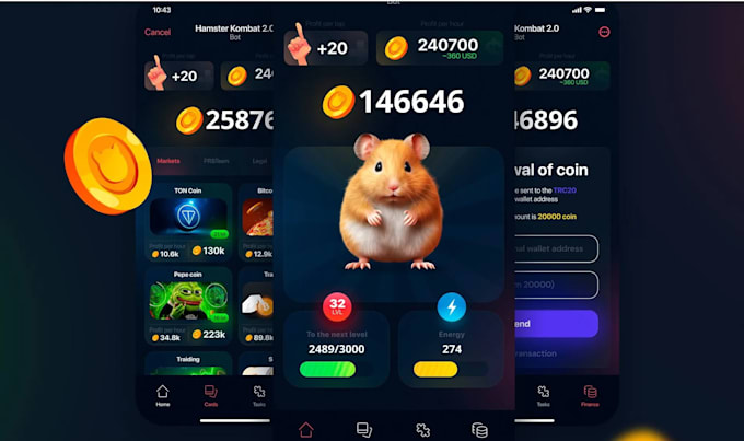 Do hamster kombat clone , tapswap , not coin , pixelverse on ton blockchain by Adebayo_xpert12 ...