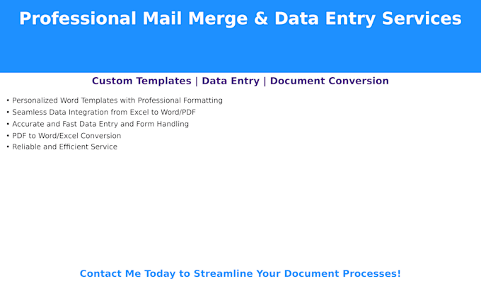 Design ms word template, mail merge design and layout by Noor_fatima246 ...