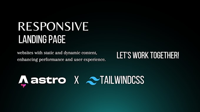 Create responsive landing pages using astro and tailwind css by Sujelyatim | Fiverr