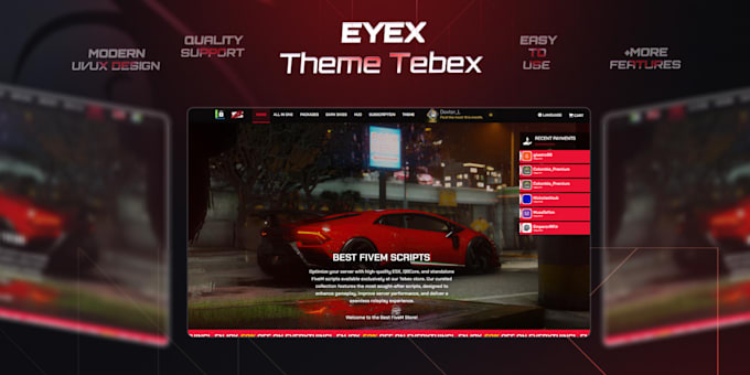 Design a custom premium tebex theme for your fivem store by Ursudesign | Fiverr