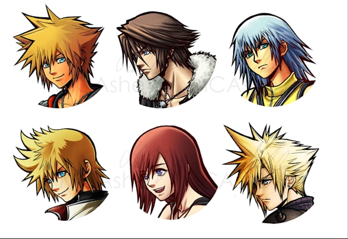 Draw your character in kingdom hearts, final fantasy tetsuya nomura art ...