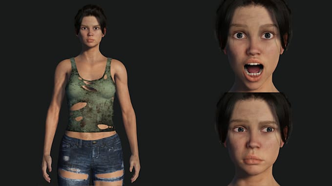 Buildup 3d Model Nsfw Art Blendshape Stylized Character Animate 3d Rigging By Bhadmussw