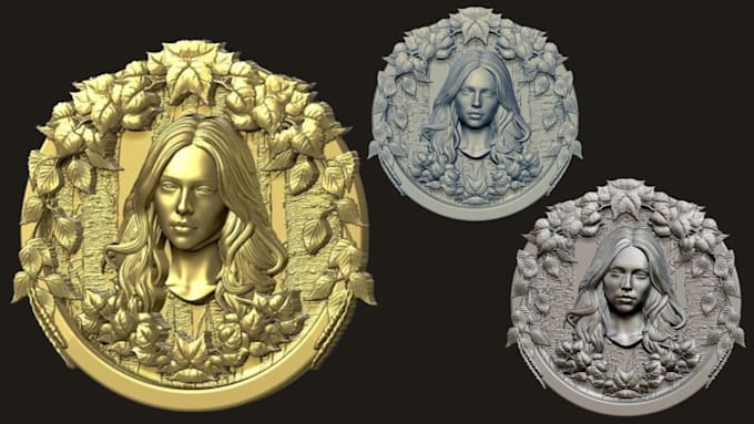 Make 3d printable coin model, 3d bas relief medals, cnc router for 3d ...