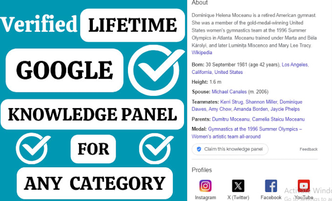 Build approved and perfect google knowledgepanel for person or company by Active_gkp | Fiverr