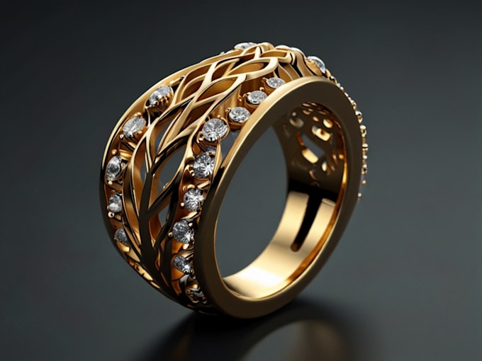 Create 3d jewelry design, cad, rings, 3d model, matrix, organic,cam for ...