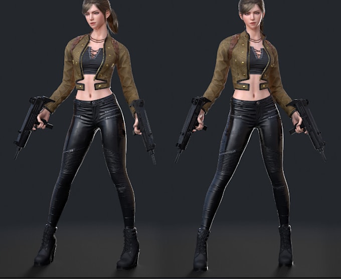 Mold 3d game character, rig for wonder dynamic,realistic human model ...