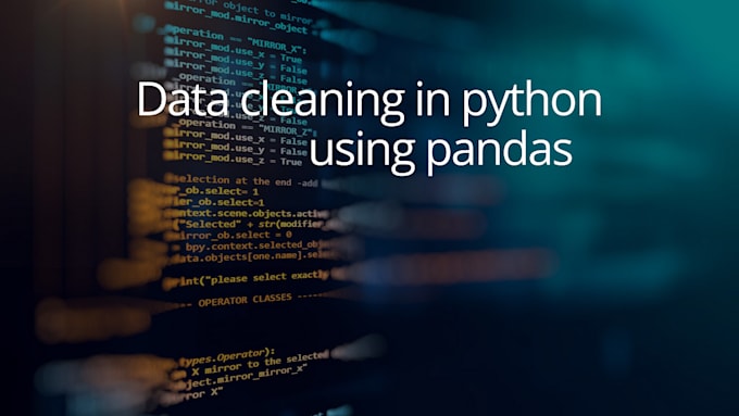 Clean, prepare, visualize data using python pandas by Engaftab | Fiverr