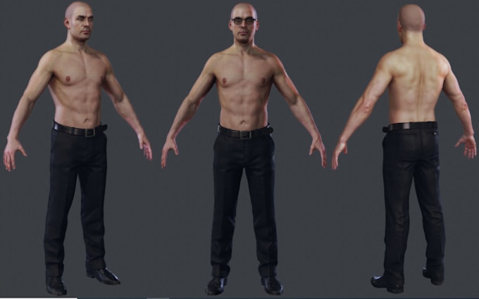 3d model from your 2d image, realistic 3d character, sfw art,hair model ...