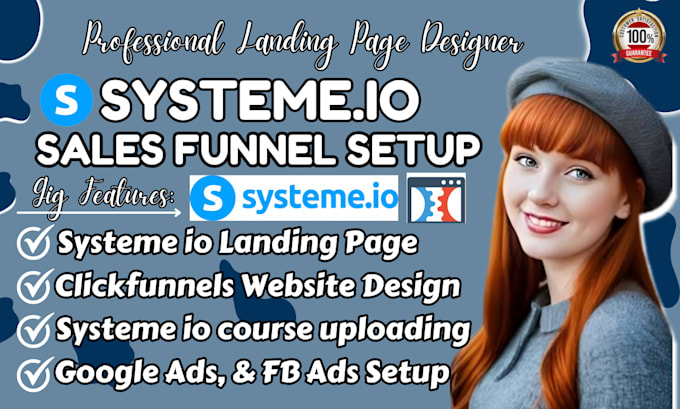 Design sales funnel in systeme io clickfunnels, or systeme io landing ...