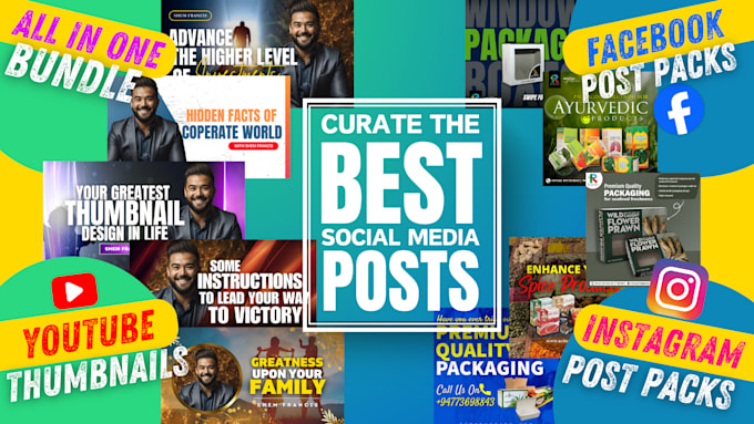 Design attractive social media post graphics for instagram and facebook ...