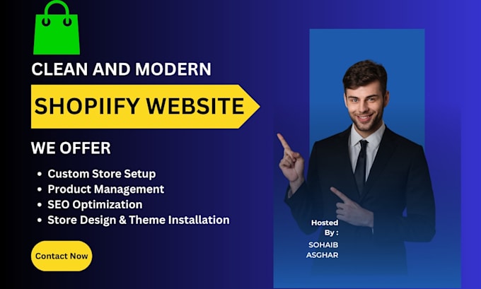 Design and develop a clean and modern shopify website by Sohaib798 | Fiverr