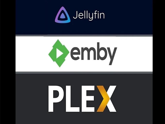 Setup plex server, jellyfin, emby media server automate sonarr, radarr ...