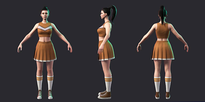 Texture human 3d character, polycount 3d modular, game uv mapping, ue4 5 rigging by Hakinsh | Fiverr