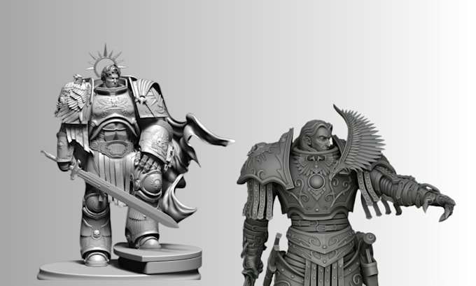 Sculpt 3d miniature model figurine 3d warhammer for 3d printing by ...