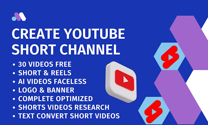 Create youtube shorts channel with 30 faceless videos by Waqasabid441 ...