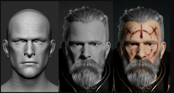 Texture human 3d character, polycount 3d modular,model 3d game, uv map, ue5, rig by ...