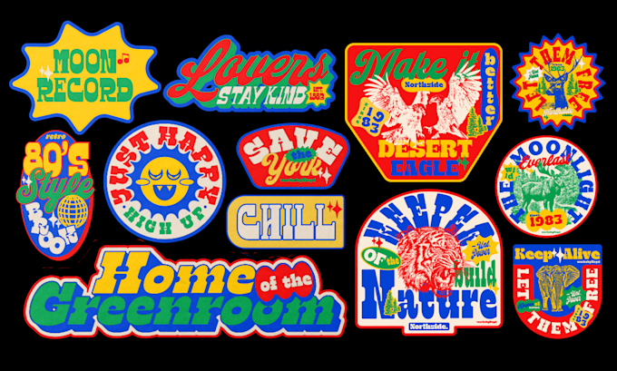 Make pop fun retro vintage for sticker or t shirt design by Floydstd ...