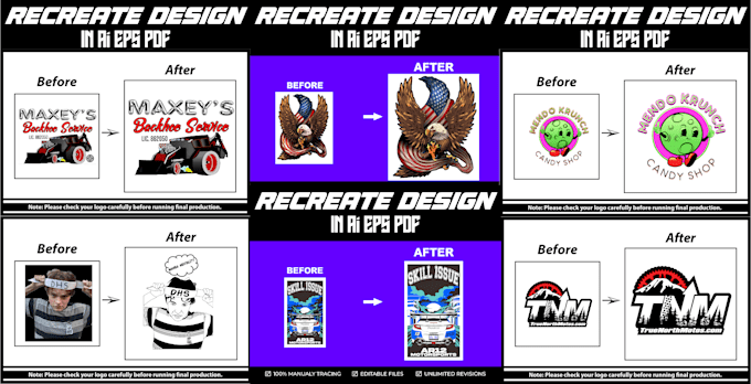 Do vector tracing, redraw logo, convert image to vector in adobe ...