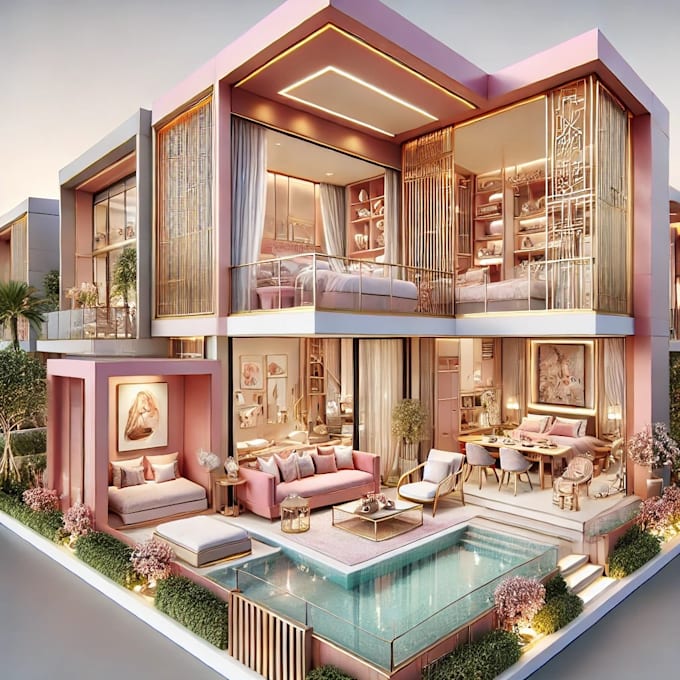 Do architectural interior designs and 3d renderings by Juliaruby9 | Fiverr