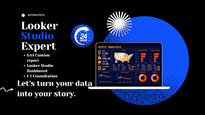 Create and optimize your looker studio reports by Reverotech | Fiverr