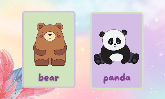 Draw interactive flashcard learning fun for kids by Dua_soomro | Fiverr