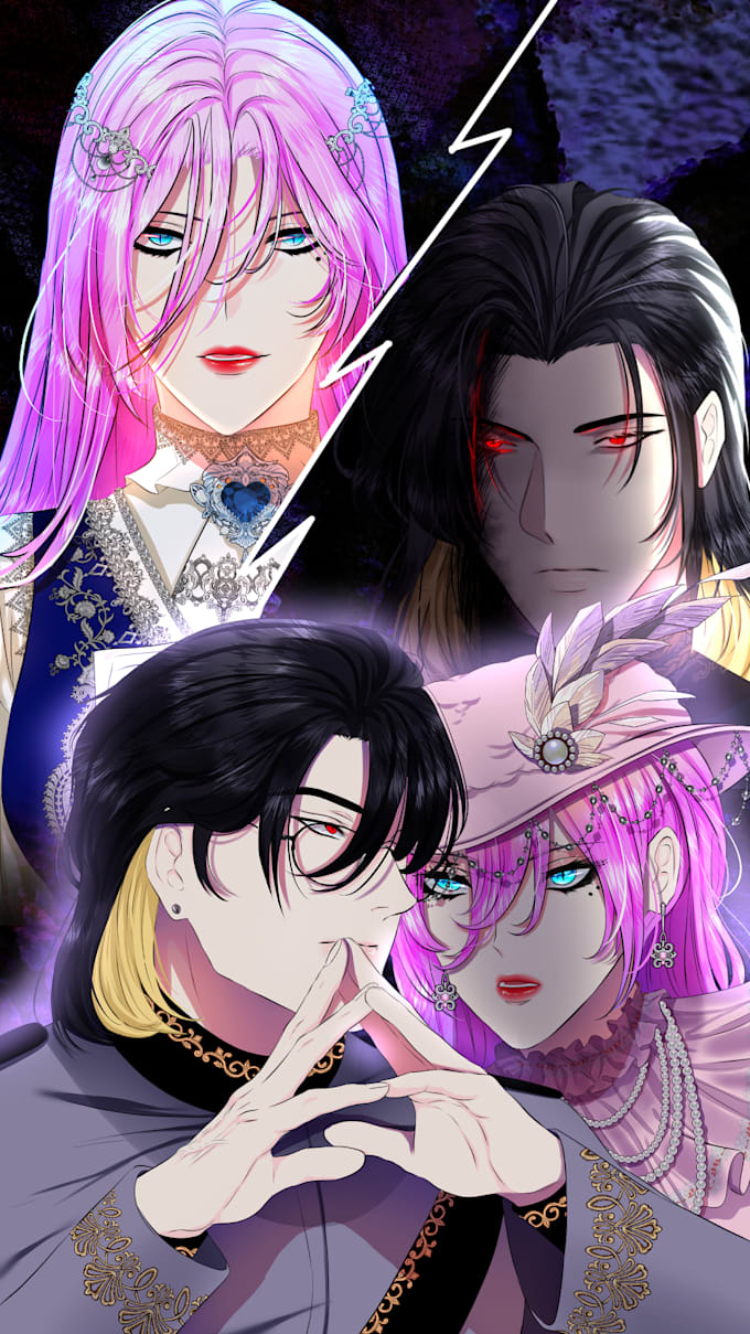 Draw a character in webtoon style by Enahe2001 | Fiverr