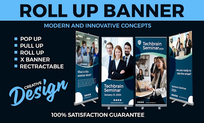 Design eye catching pop up and roll up banners to elevate your brand by ...