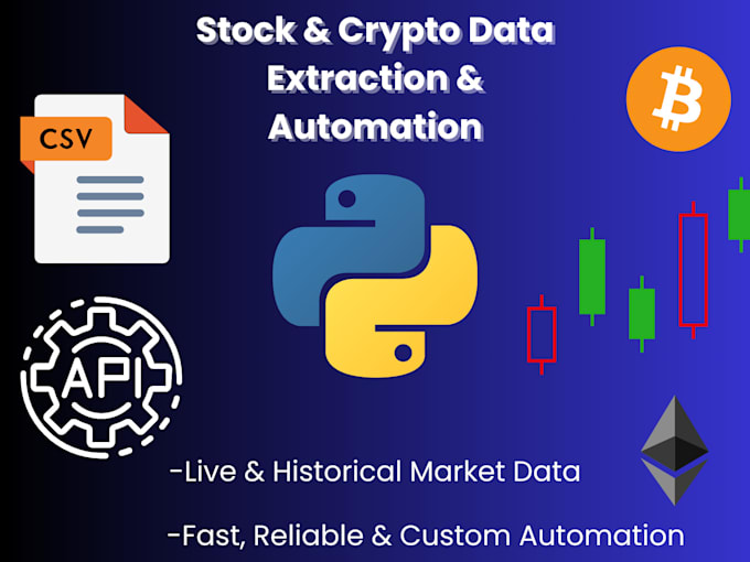 Extract stock and crypto data with python by Nickgross00 | Fiverr