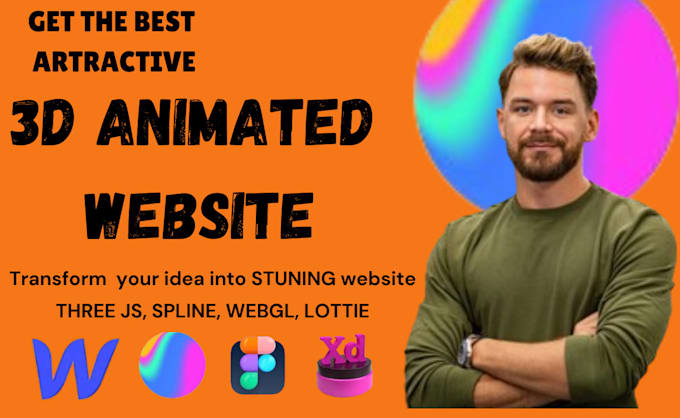 Revamp interactive 3d animated website 3d webflow animation 3d spline ...
