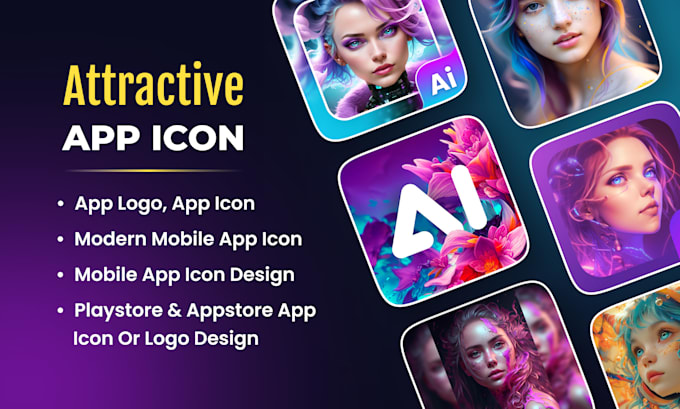 Design attractive app icon, modern mobile app icon, app logo by ...
