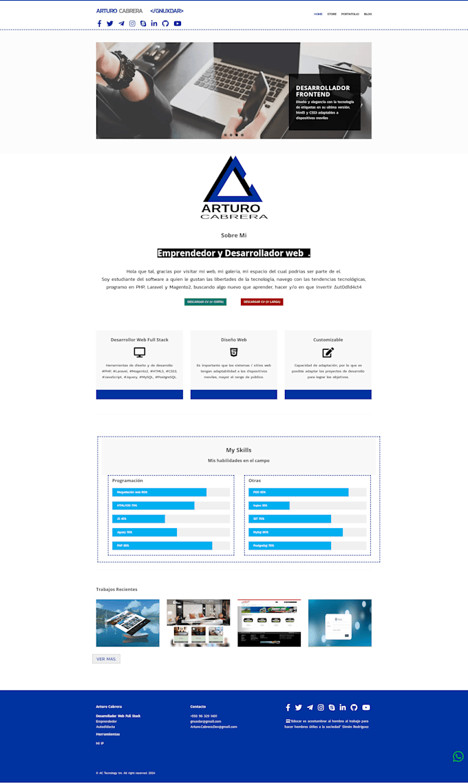 Desarrollos web full stack y responsivos by Gnuxdar | Fiverr