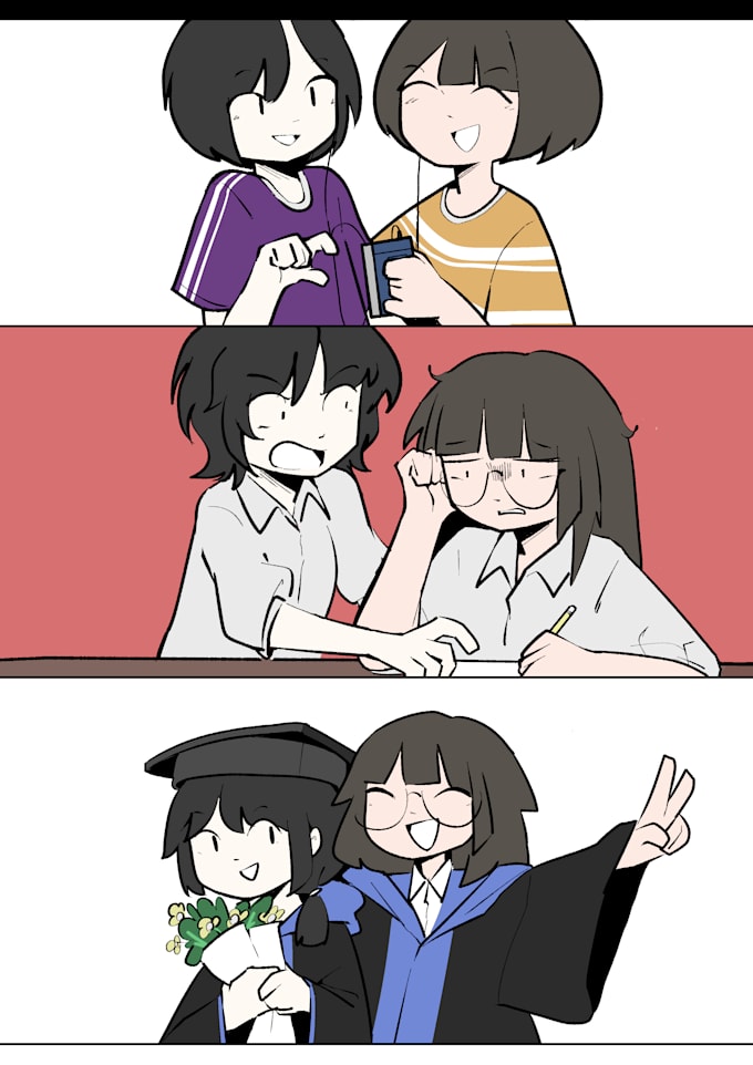 Make 3 panel comics by Dansoda | Fiverr