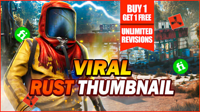 Design a viral rust thumbnail for your youtube video by Kanzaryassine ...