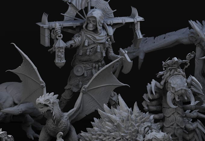 Do 3d miniature 3d model 3d sculpting tabletop stl file 3d printing in zbrush by Zepheyrmark ...