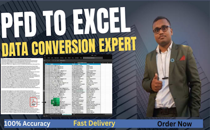 Convert any image pdf file to excel, scan pages to excel, by Debnath481 ...