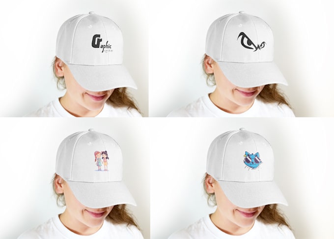 Create illustrated unique cap or hat designs with mockup by ...