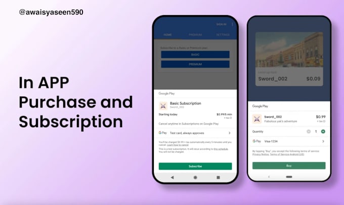 Add in app purchases subscriptions in react native and flutter by ... Add in app purchases subscriptions in react native and flutter by ...