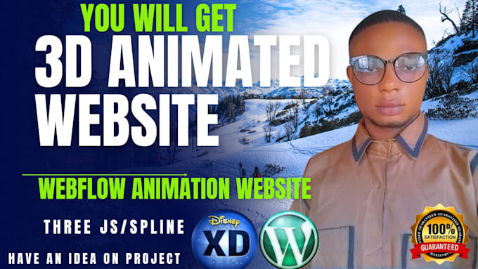 Webflow website animation, 3d spline animation, interactive animation ...