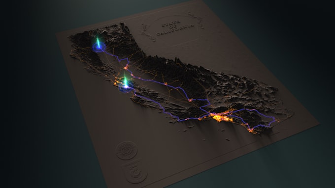 Make custom 3d map animation by Emnsolomon | Fiverr