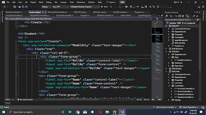 Fix and develop the asp dot net mvc core web application by ... Fix and develop the asp dot net mvc core web application by ...