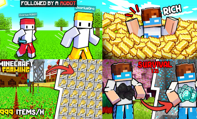 Create professional minecraft thumbnails by Micuzzgaming | Fiverr