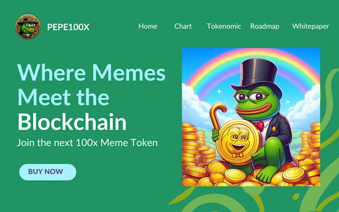 Create memes coin website, crypto website by Voxy100 | Fiverr