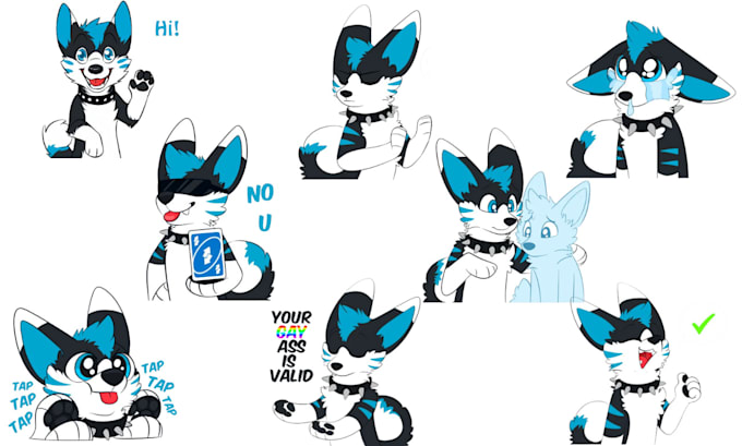 Furry telegram stickers furry stickers animated stickers telegram ...