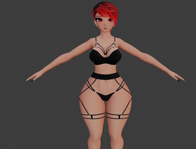 Stylized3d character, nsfw, vrm model, spline3d,vtube avatar,realistic fur model by Jamailh | Fiverr